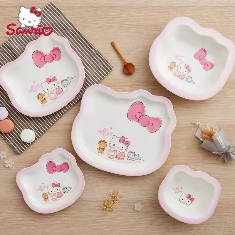 Hello Kitty Tableware Head Shape Lovely Pink Plates – Hello Kitty Camp